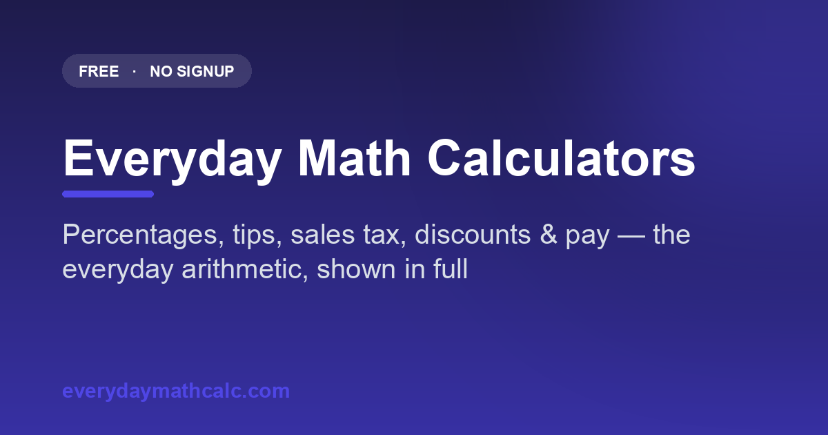 Discount Calculator — Sale Price, Savings & Total Cost